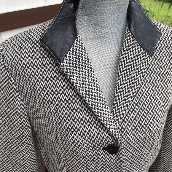 Talbots | Jackets & Coats | Talbots Leather Trimmed Tweed Jacket | Poshmark